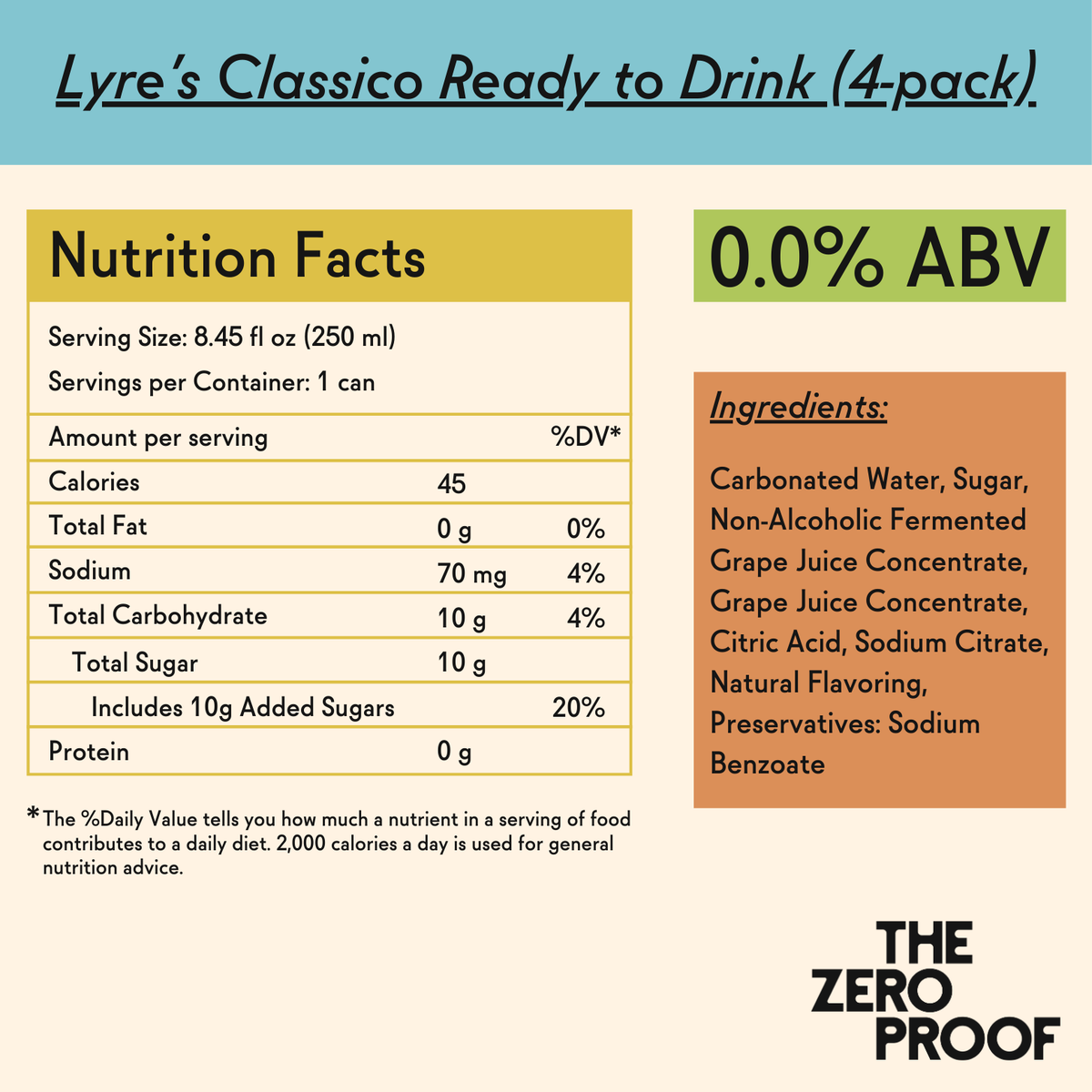Lyre's Classico Non-Alcoholic Sparkling Wine (Cans) | The Zero Proof