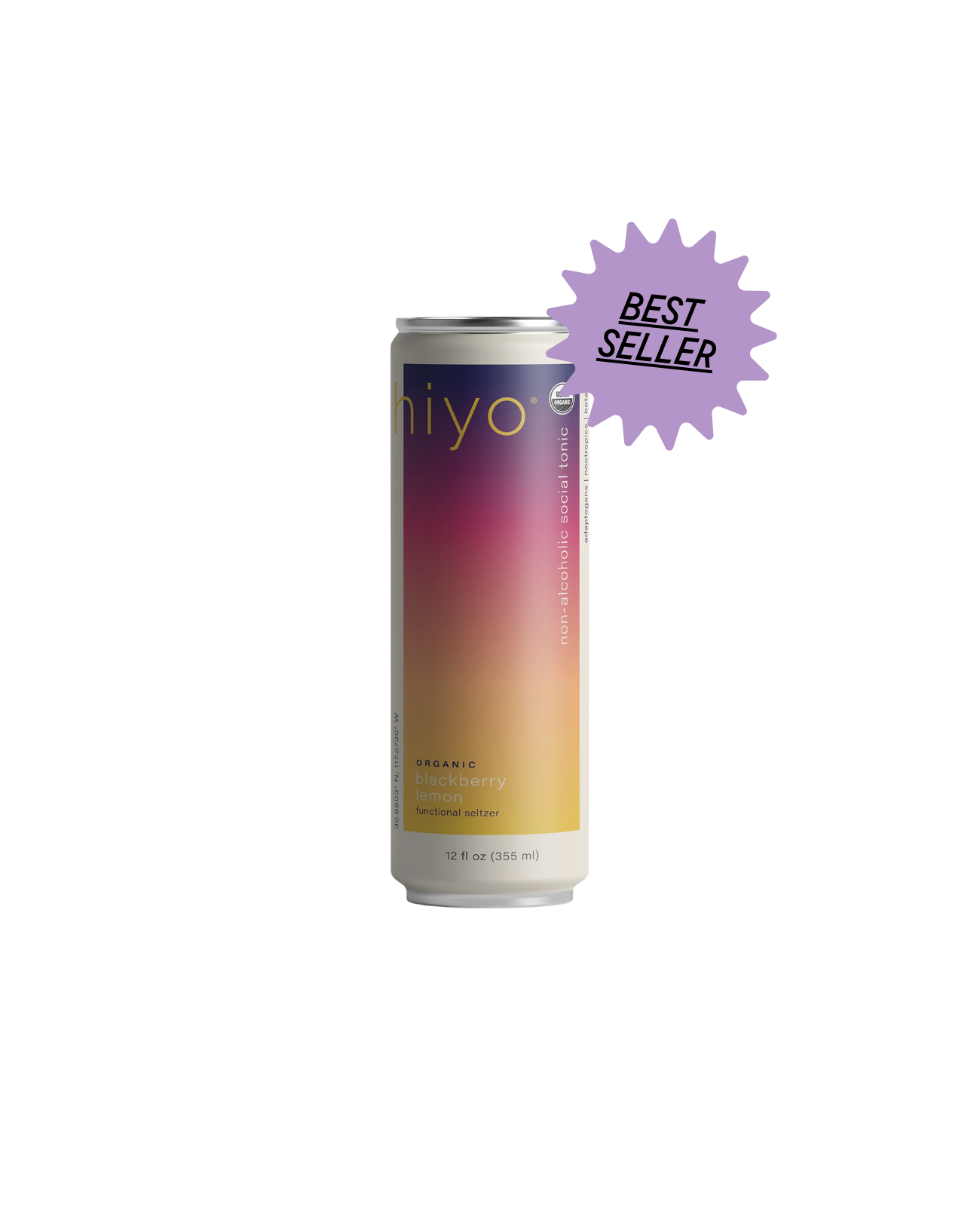 Hiyo's Blackberry-Lemon Non-Alcoholic Seltzer (Cans) | The Zero Proof