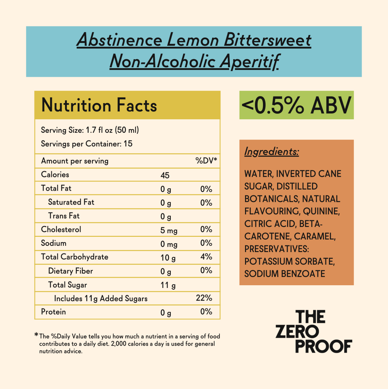 Abstinence's Lemon Bittersweet Non-Alcoholic Aperitif | The Zero Proof
