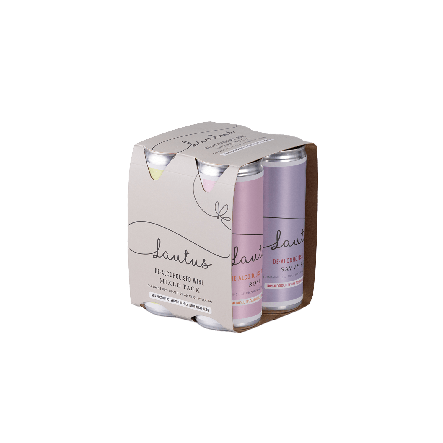 Lautus - Canned Non-Alcoholic Wine - Mixed 4-Pack