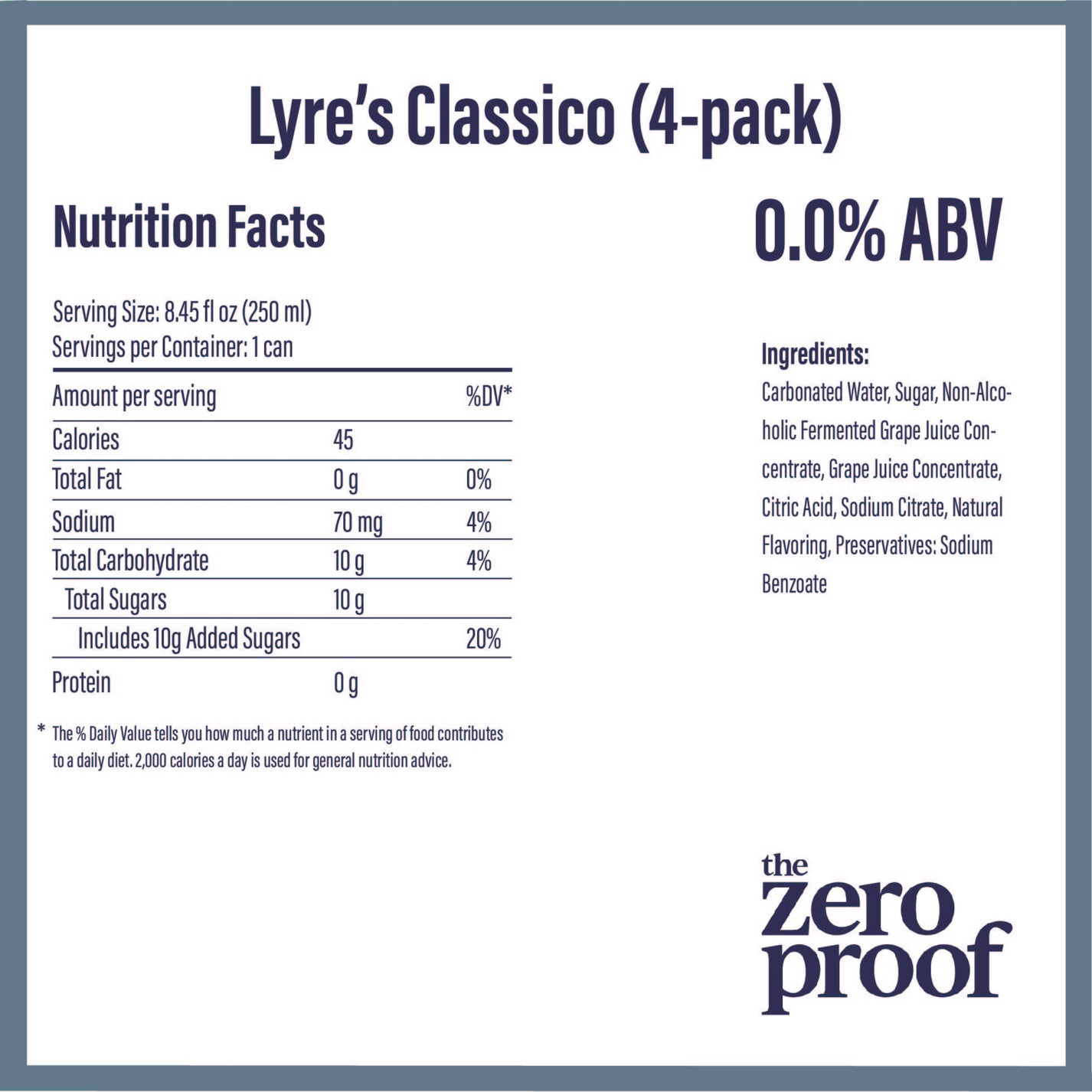 Lyre's Classico Non-Alcoholic Sparkling Wine (Cans) | The Zero Proof