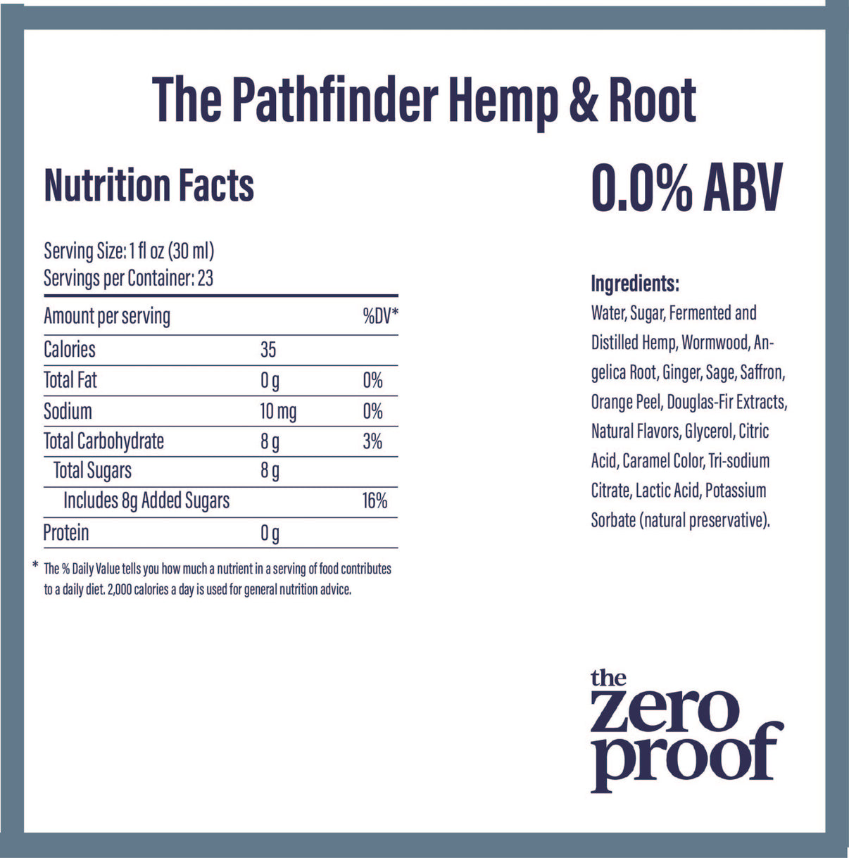 The Pathfinder's Hemp & Root Non-Alcoholic Spirit | The Zero Proof