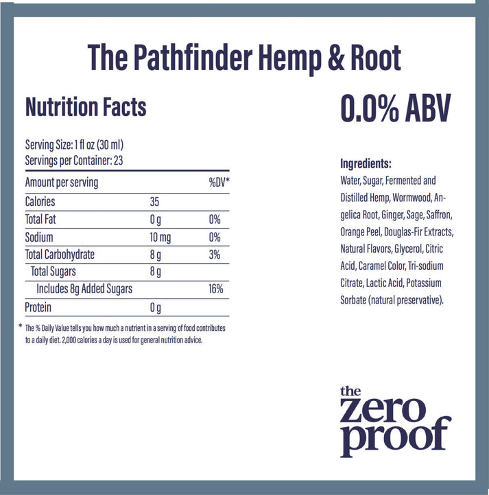 The Pathfinder's Hemp & Root Non-Alcoholic Spirit | The Zero Proof